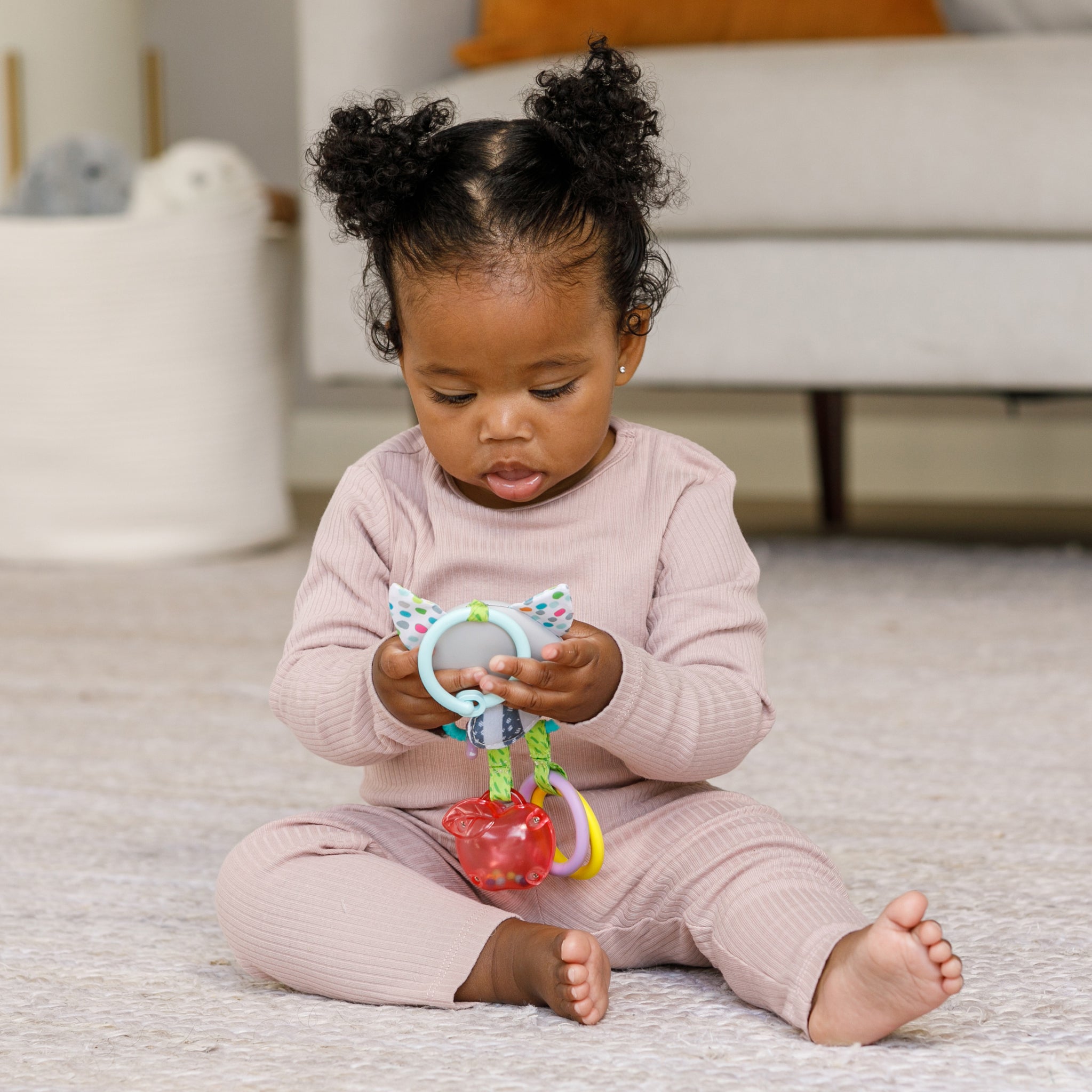 Jingle Charms Rattle Raccoon – Infantino