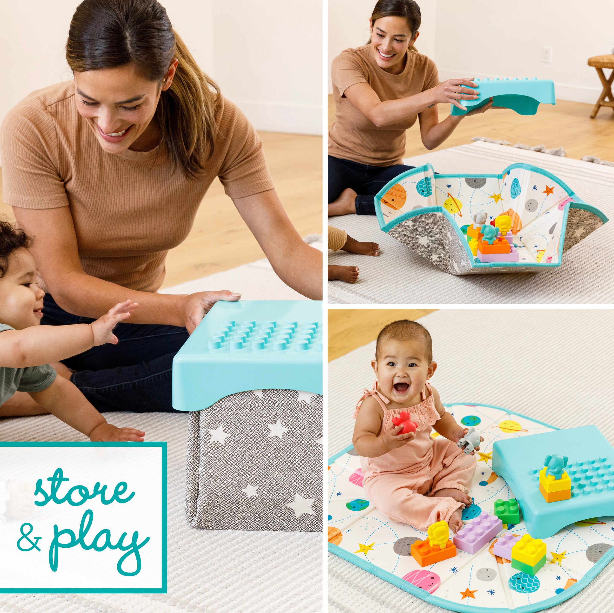 Super Soft 1st Building Blocks Play Mat & Activity Station – Infantino