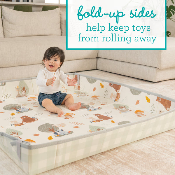Foldable Soft Foam Mat - Woodland – Infantino