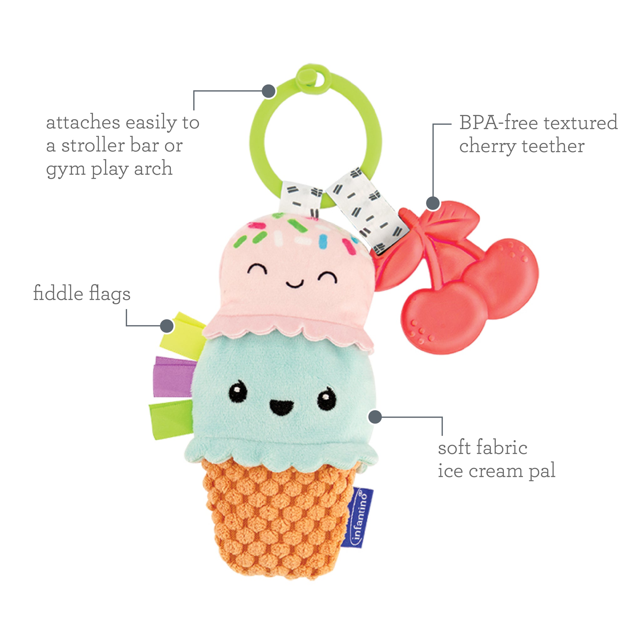 Plushy Pal & Teether Ice Cream – Infantino