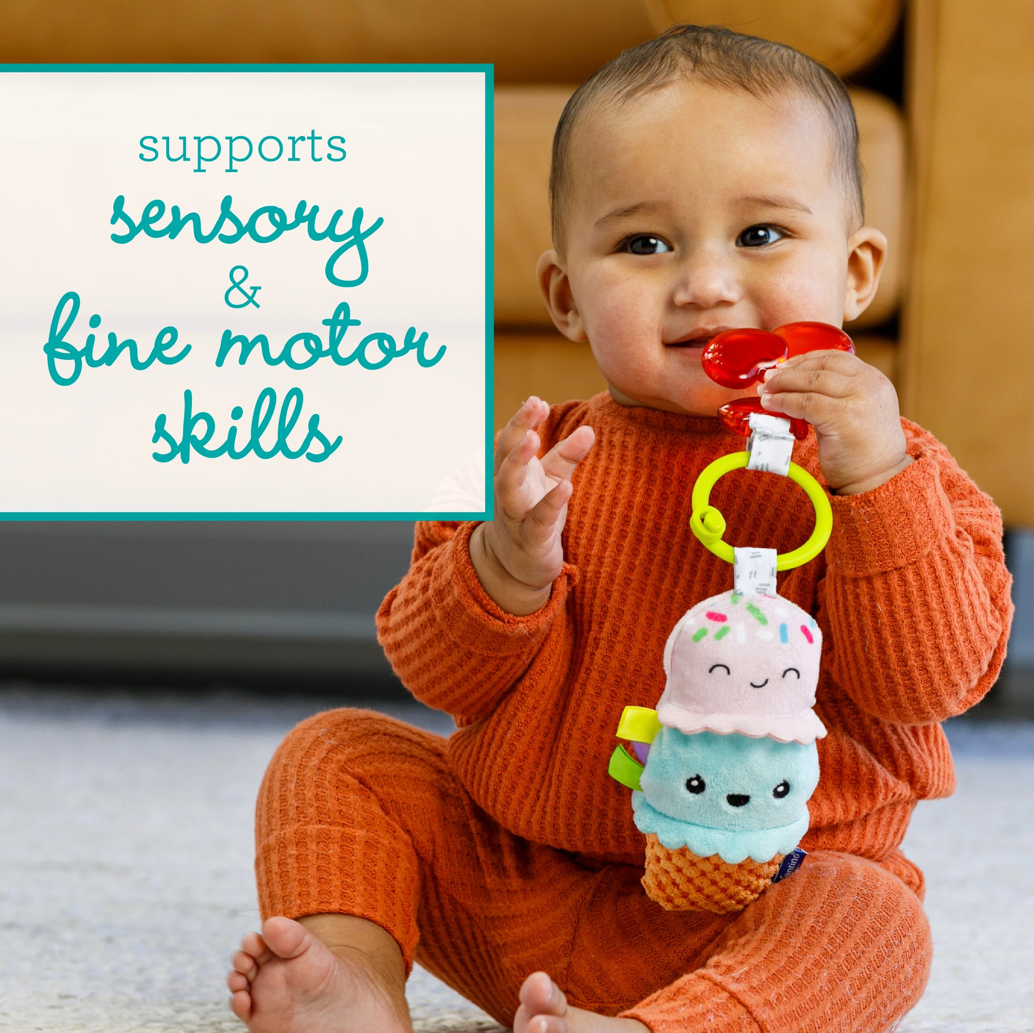 Plushy Pal & Teether Ice Cream – Infantino