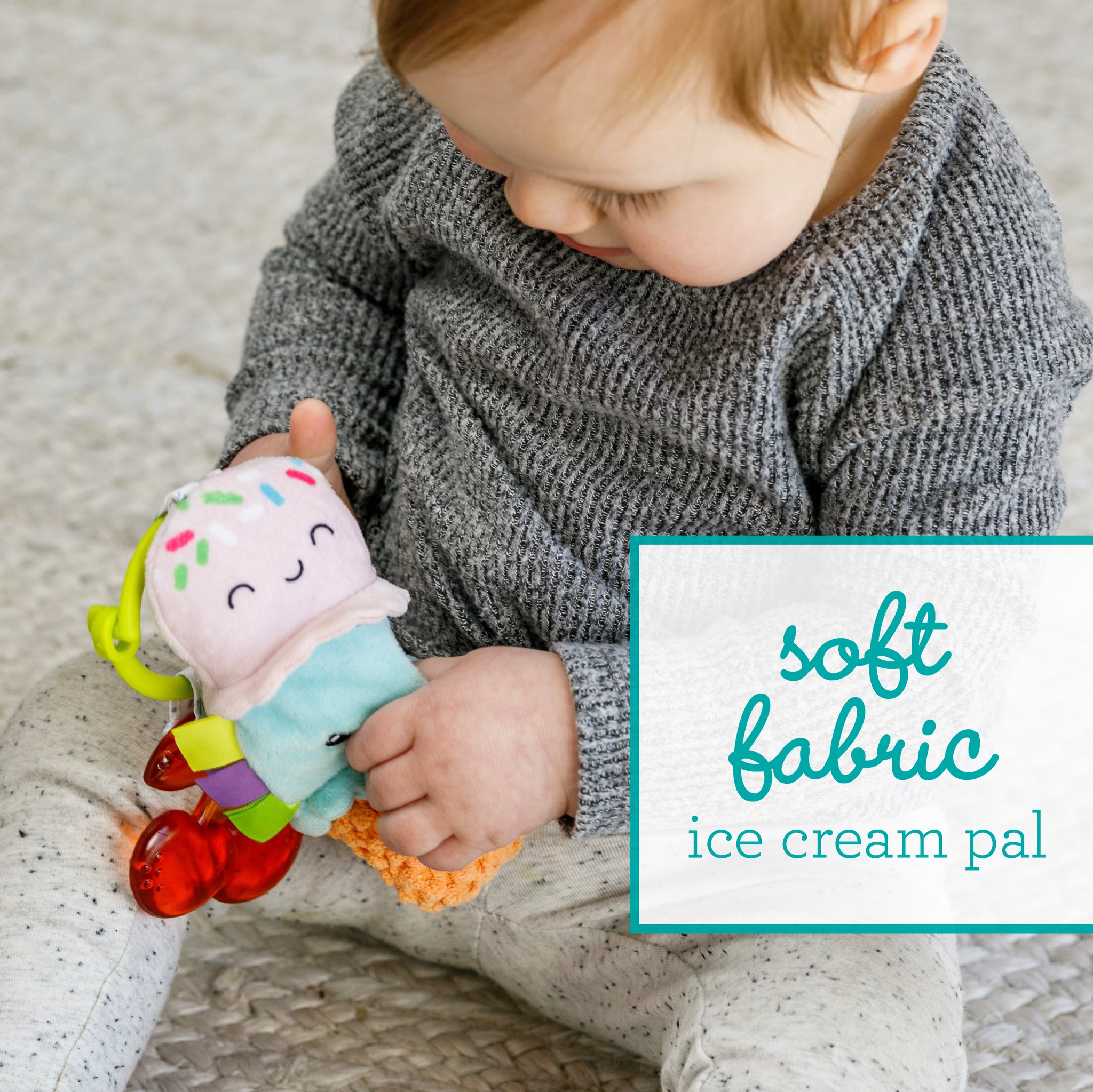 Plushy Pal & Teether Ice Cream – Infantino