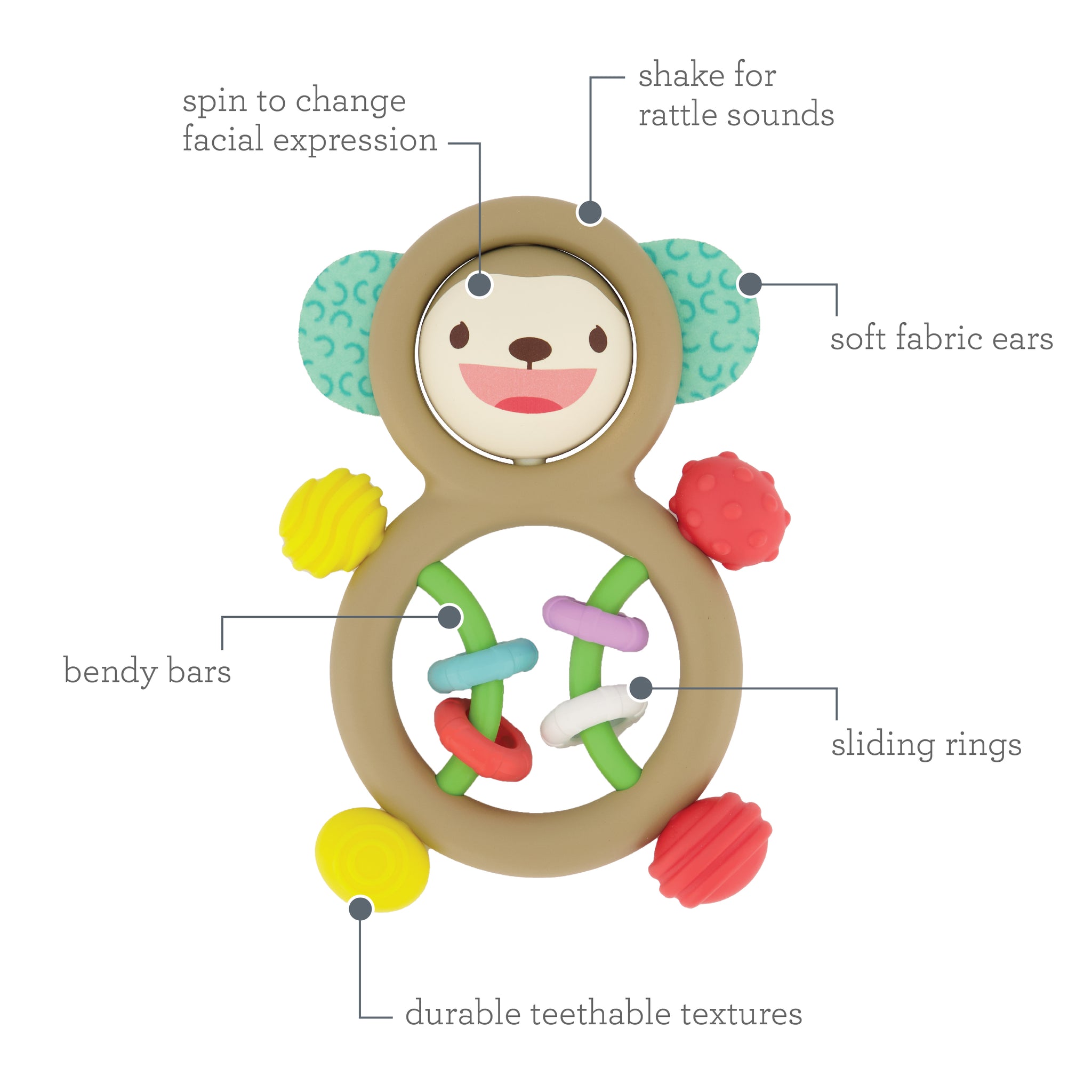 Busy Lil' Sensory Rattle – Infantino