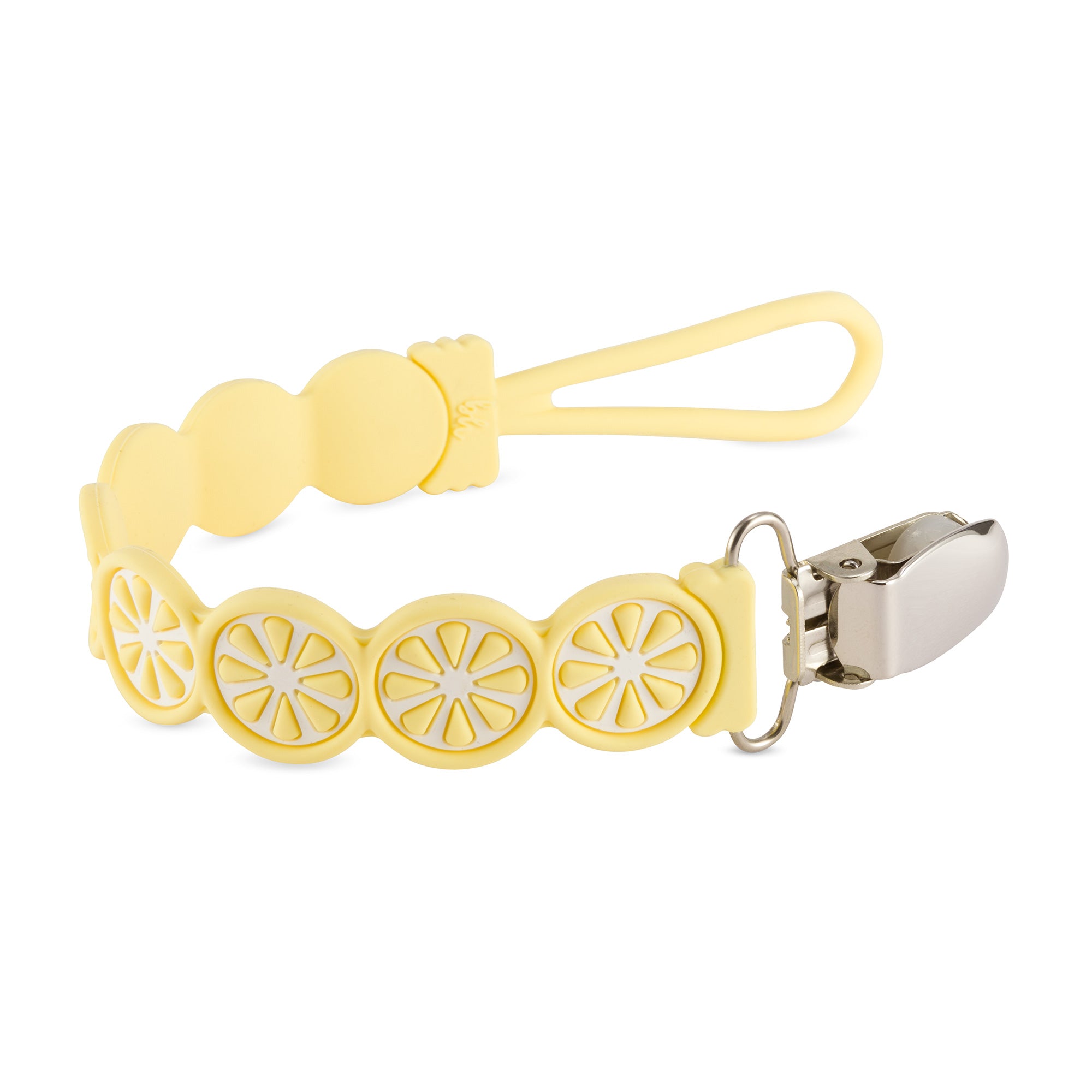 Silicone Pacifier Clip - Yellow Lemon Citrus – Infantino