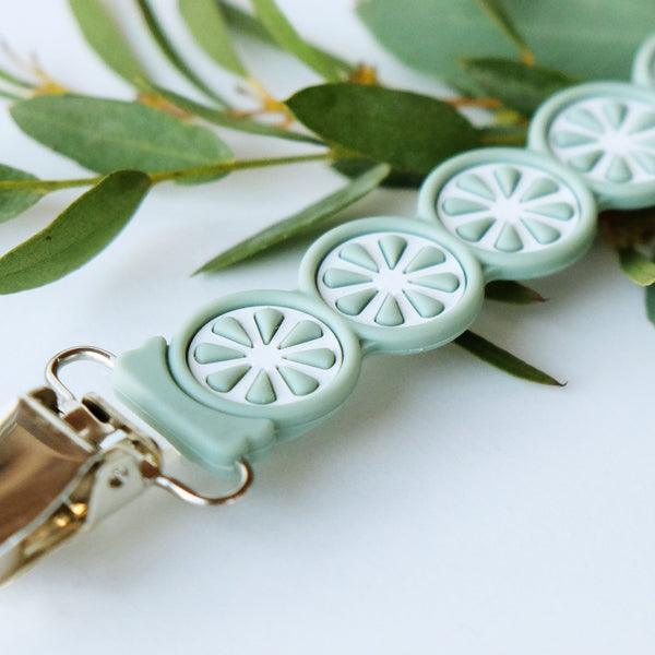 Silicone Pacifier Clips - Green Lime Citrus – Infantino