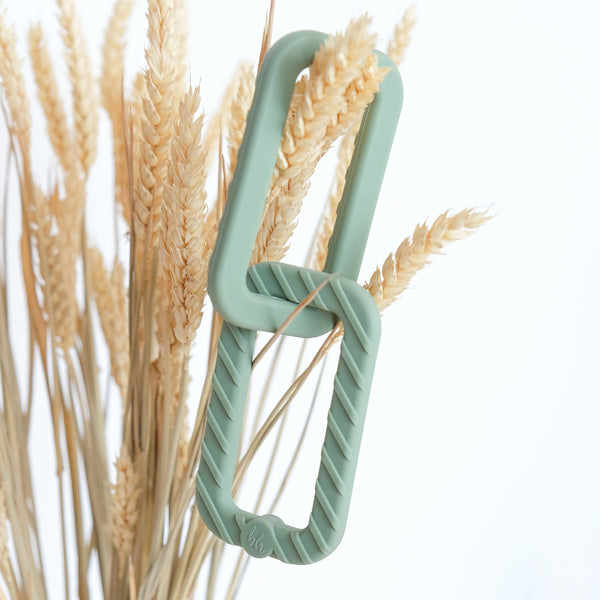 Silicone Chain Link Teething Ring - Sage – Infantino