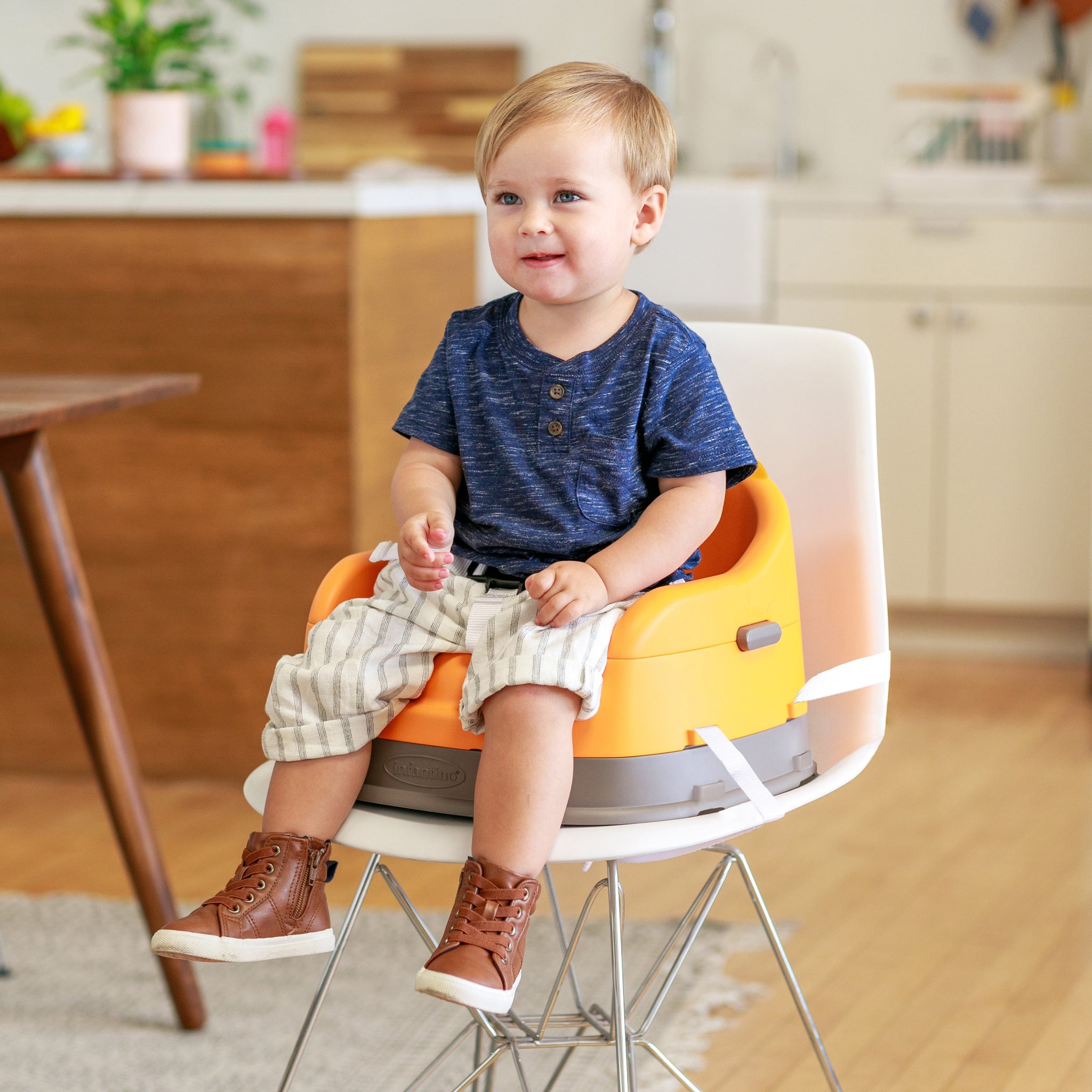 Grow-With-Me 4-in-1 Two-Can-Dine Feeding Booster Seat, Fox – Infantino